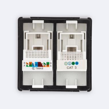 RJ45 CAT 6 Internet Module + RJ11 Modern Telephone - Ledkia