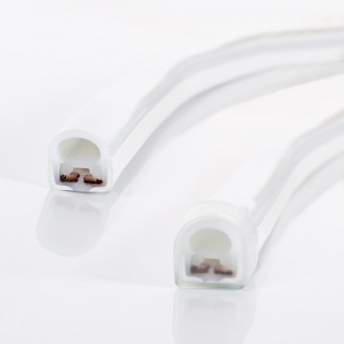 Neon LED Strip 7,5 W/m Dimbaar 220V AC 100 LED/m Halfrond 180º Warm Wit ...