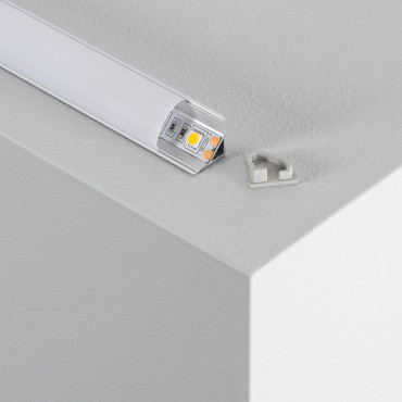 2m Aluminium Round Corner Profile for LED Strips up to 10 mm - Ledkia