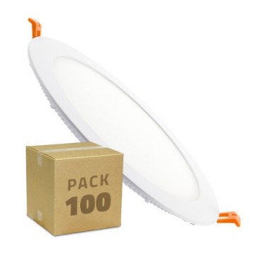 PACK Dalle LED Ronde Extra-Plate 18W (100 Un) - Ledkia