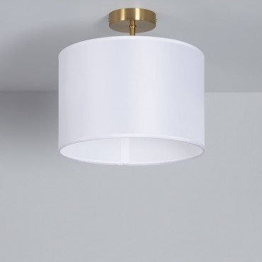 Austen Metal and Fabric Ceiling Lamp - Ledkia