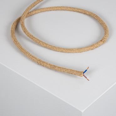 Natural Hemp Electric Textile Cable - Ledkia