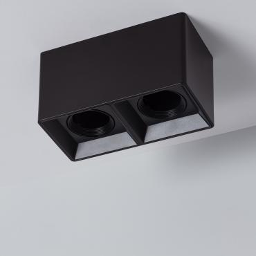 Space Square Double Ceiling Spotlight - Ledkia