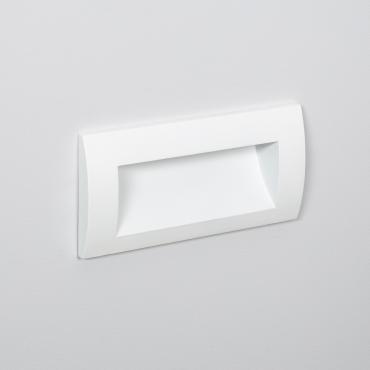 4W Elin Outdoor Rectangular Recessed LED Wall Light in White - Ledkia