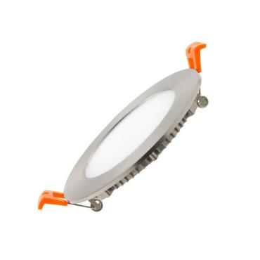 6W Round SuperSlim LED Downlight with Ø 110 mm in Silver - Ledkia