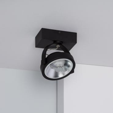 LED Spot 15W Opbouw Richtbaar AR111 Black Dimbaar Cree - Ledkia