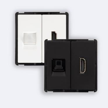 RJ45 CAT 6 Socket Internet + Modern HDMI - Ledkia