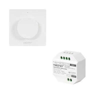 MiBoxer TRIAC LED Dimmer + Wall Mounted Monochrome RF Remote - Ledkia