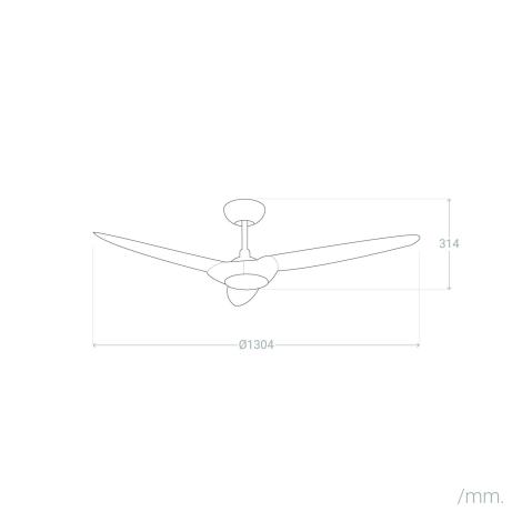 Lodos Silent Ceiling Fan with DC Motor in White LEDS-C4 30-7740-14-F9 ...