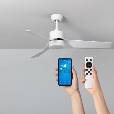 Minimal PRO WiFi Ceiling Fan with DC Motor in White 132cm - Ledkia