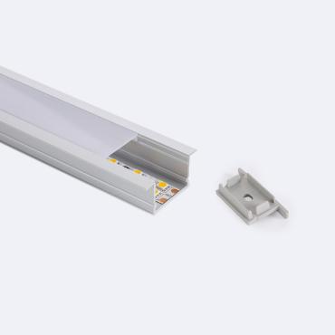 2m Aluminium Recessed Profile for LED Strips up to 25mm - Ledkia