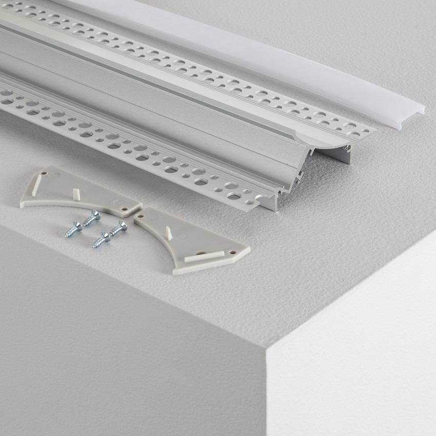 Recessed Aluminium Profile for Plasterboard with Continuous Cover for ...
