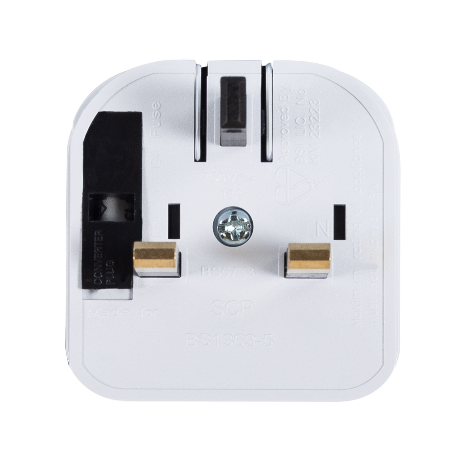 Plug Adapter Type E Wide Head with Straight Cable to Plug Type G (UK ...