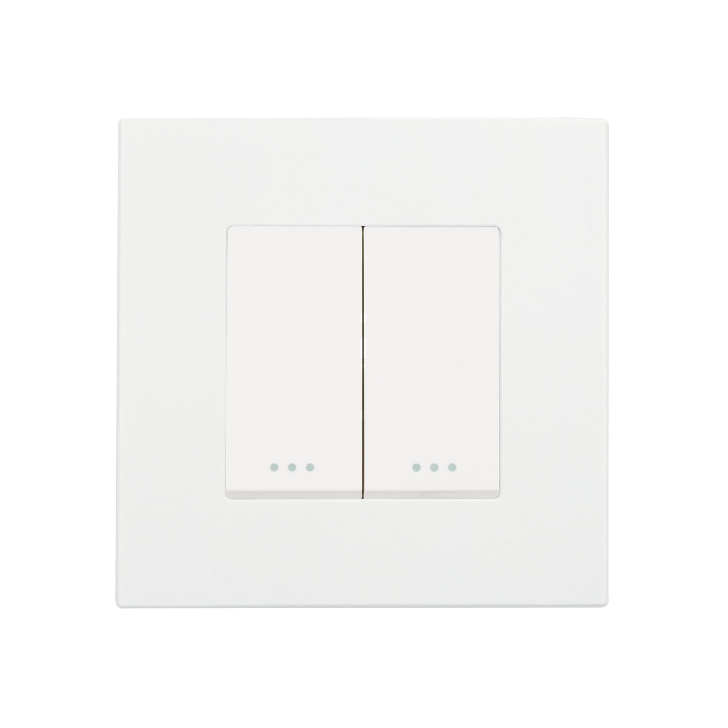 Double Pushbutton Switch with PC Modern Frame - Ledkia