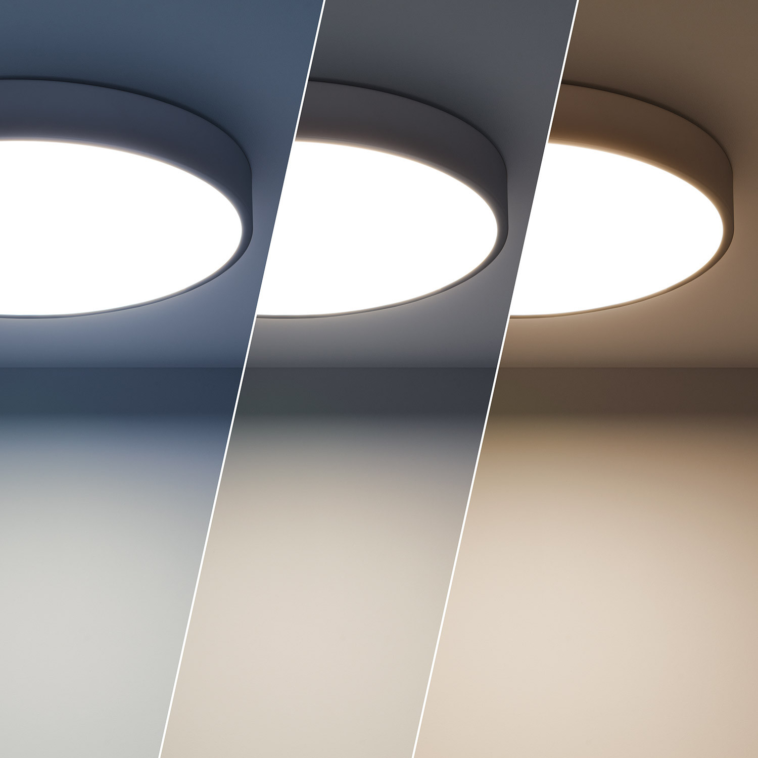 30W Hidria Round CCT Selectable Metal LED Ceiling Lamp Ø400 mm - Ledkia