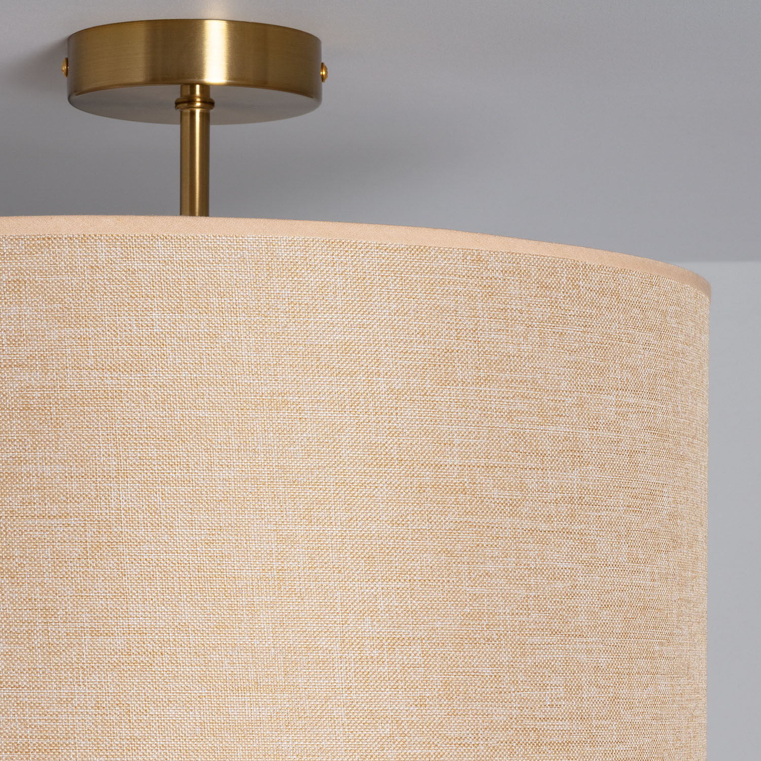 Quiton Metal & Fabric Ceiling Lamp - Ledkia